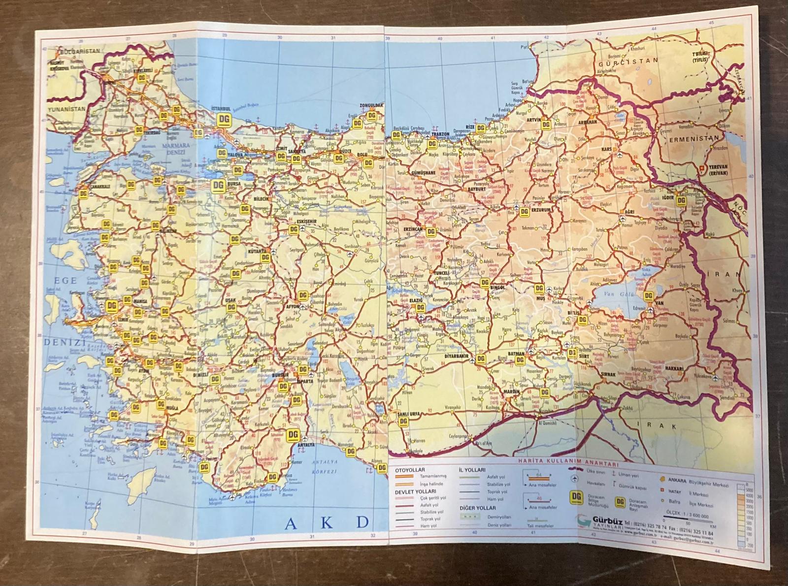 Touristic Gökçeada Map - Turistik Gökçeada Haritası - Sahaf - EDAM